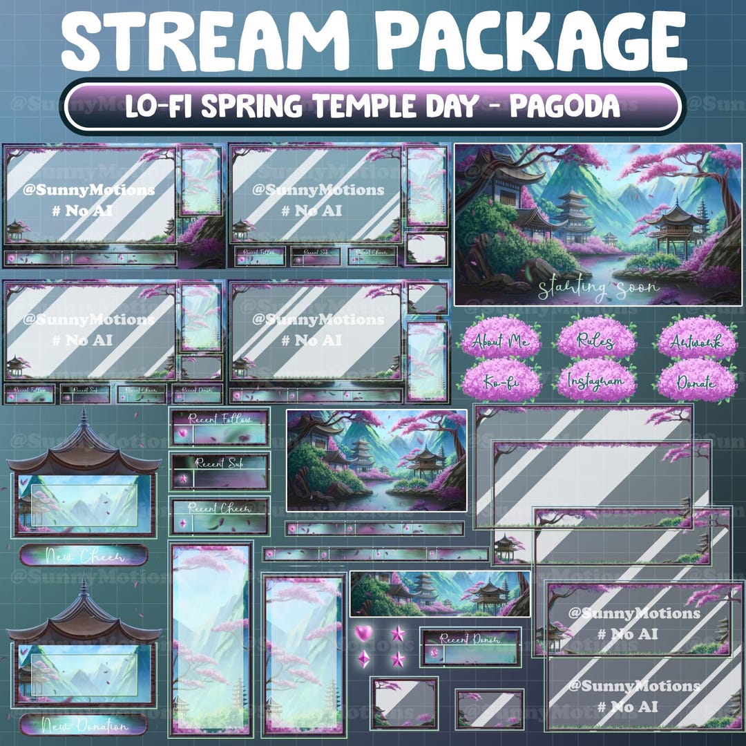 ANIMATED Stream Package: Aesthetic Morning Spring Japanese Ancient ...