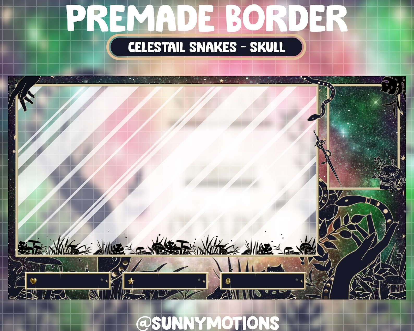 FULL ANIMATED Twitch Stream Package / Galaxy Celestial Snake - Etsy