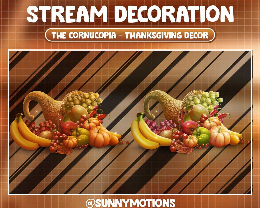 2 Animated Stream Decoration: Aesthetic Cornucopia Twitch Overlay ...