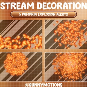 5 Animated Stream Decoration / Pumpkin Explosion Alerts / Lofi ...