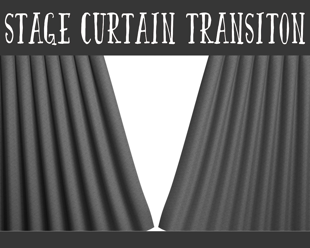 2x Black Stage Curtains Twitch Animated Stinger Transition Animation ...