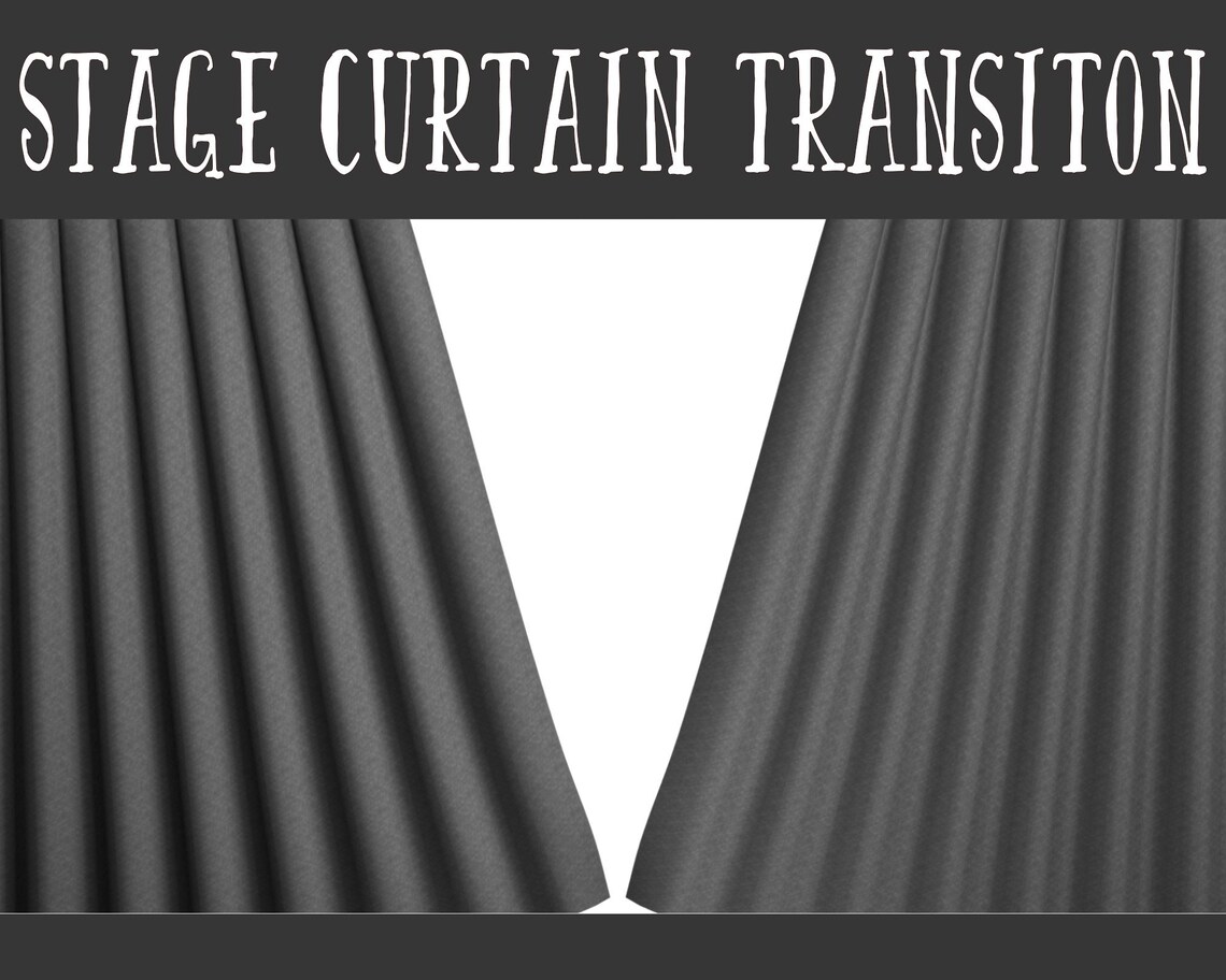 2x Black Stage Curtains Twitch Animated Stinger Transition | Etsy