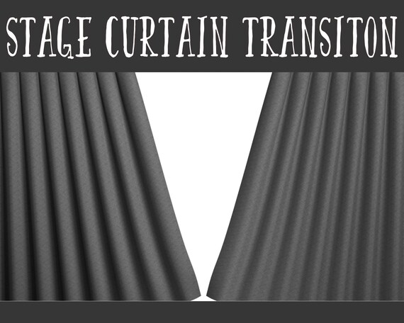 2x Black Stage Curtains Twitch Animated Stinger Transition | Etsy