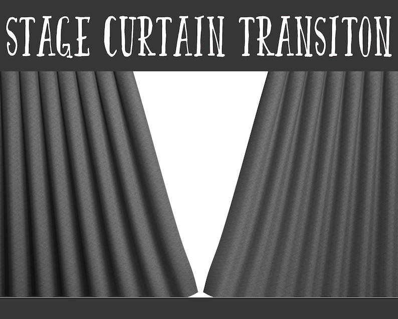 2x Black Stage Curtains Twitch Animated Stinger Transition - Etsy