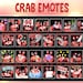 31x Cute Chibi Kawaii Crab Twitch Discord Emotes / Sea Animal Emoji ...