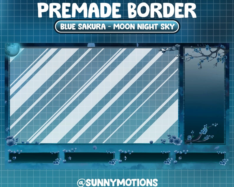 Animated Twitch Stream Package Overlay / Dark Navy Blue - Etsy