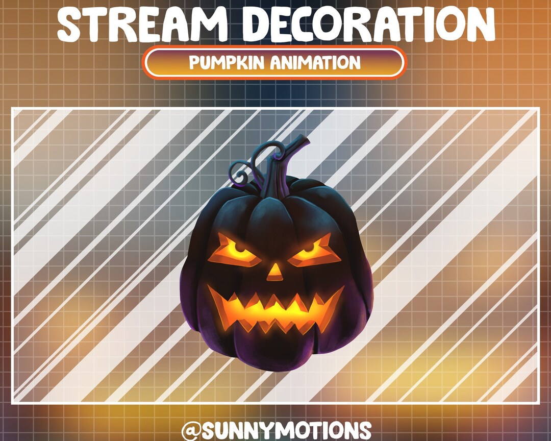 Animated Twitch Stream Decoration: Lofi Aesthetic Pumpkin Halloween ...