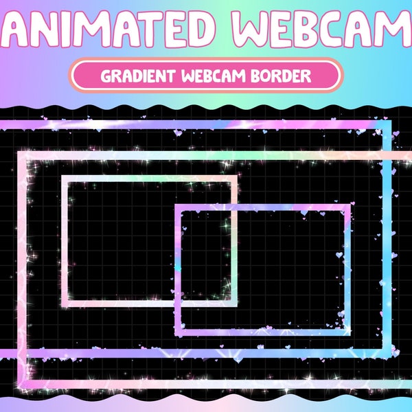 Rainbow Webcam Border - Etsy