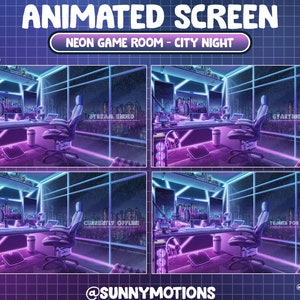 Animated Twitch Stream Package Overlay: Cyberpunk Futuristic Neon Game ...