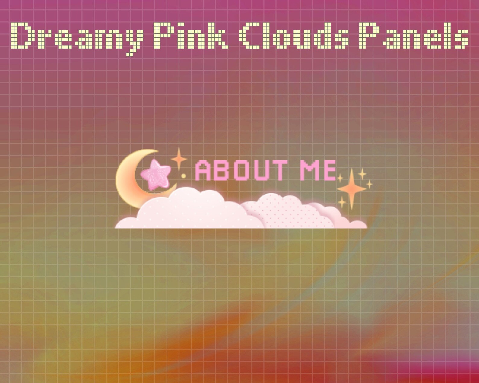 26x Twitch Cute Dreamy Pink Cloud and Moon Panels / Badges / - Etsy