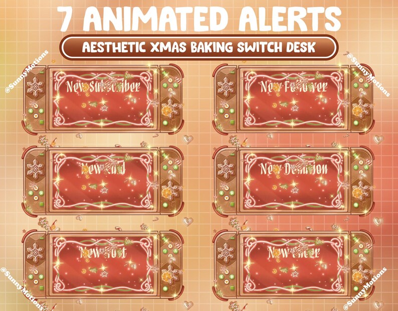 ANIMATED Stream Package: Lo-fi Aesthetic Christmas Baking Switch Twitch ...