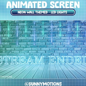 Animated Neon Full Stream Package, Blue Turquoise Green Neon Room ...