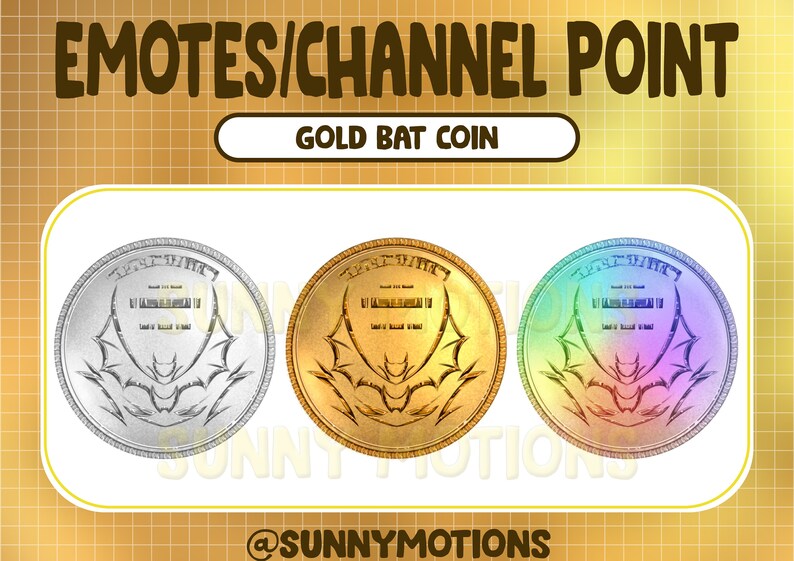 Twitch Cool Bats Coin Emotes / Halloween Channel Points / Cute - Etsy
