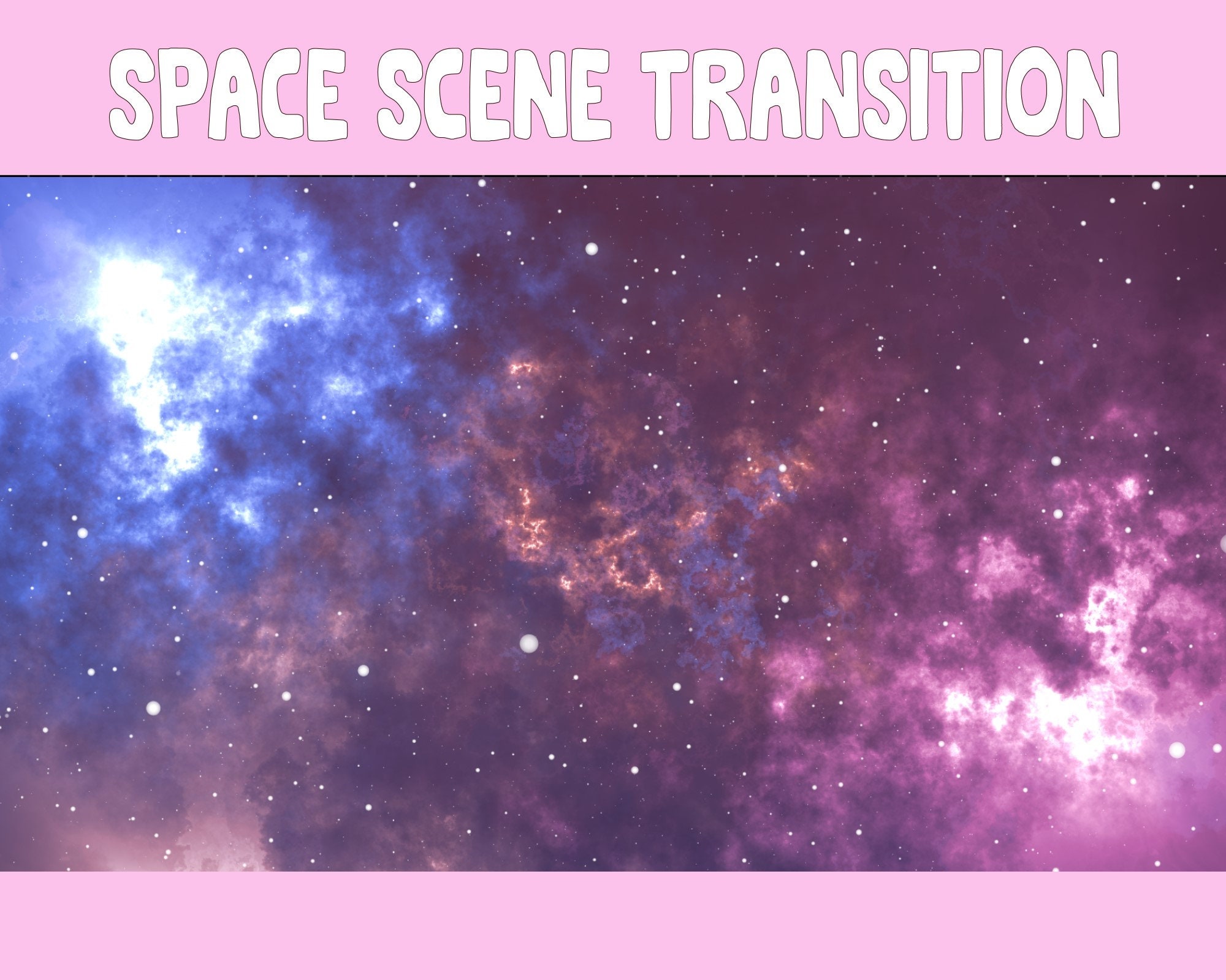 3x Space Stars Stinger Transition / Nebula Animated Twitch | Etsy