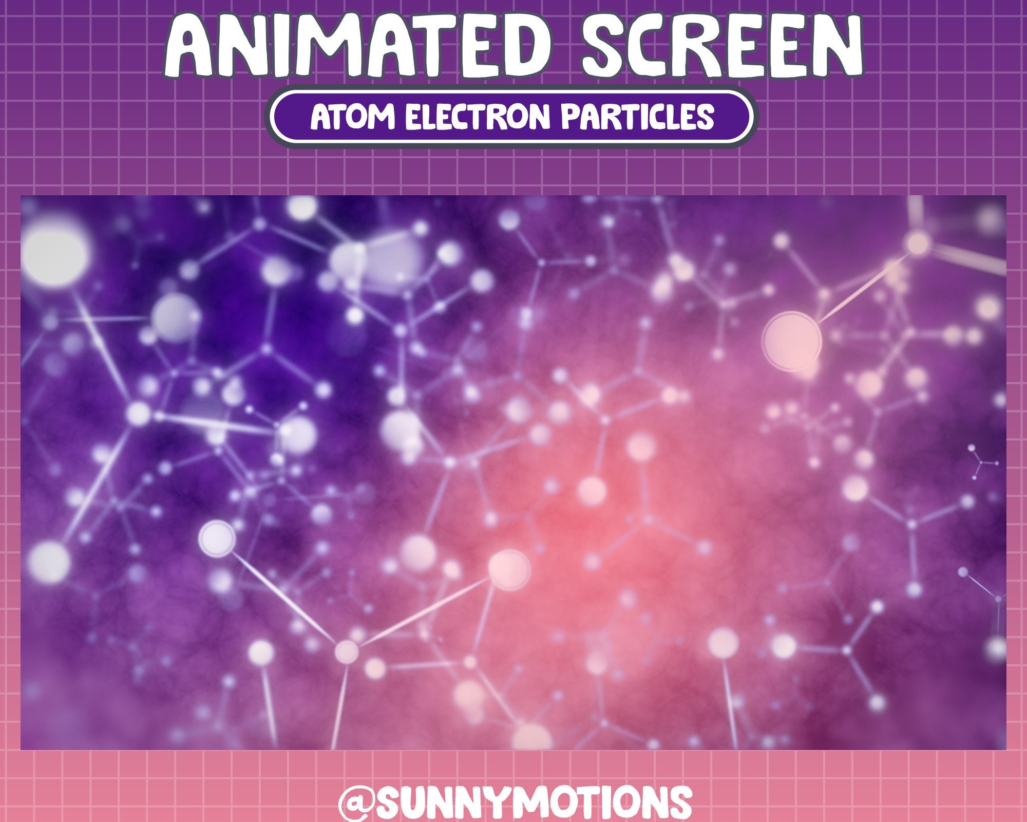 6x Animated Twitch Screen Overlay Atomic Electron Particles / | Etsy