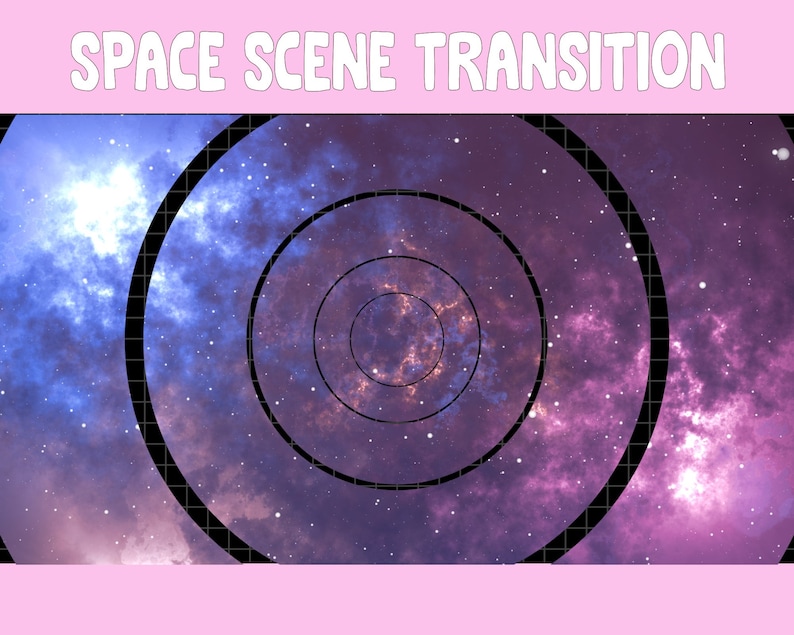 3x Space Stars Stinger Transition / Nebula Animated Twitch Scene ...
