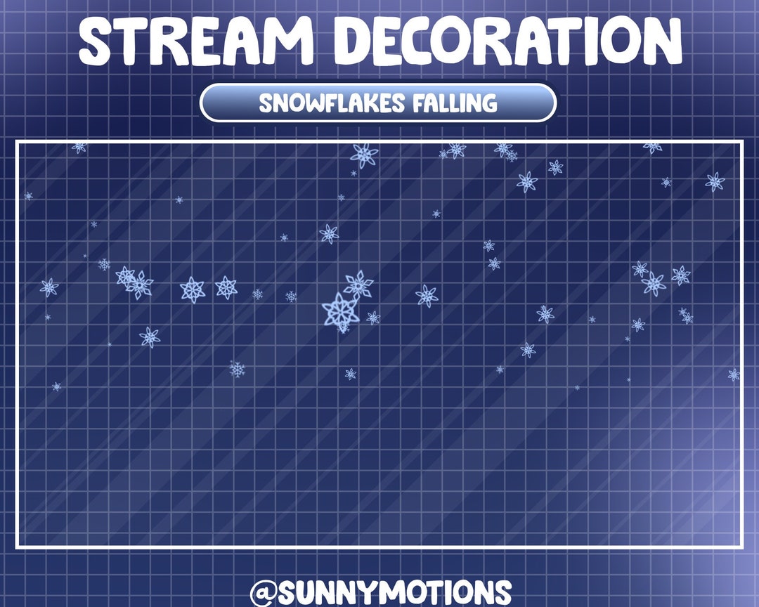 Animated Stream Decoration Snow Flakes Falling / Cozy Twitch Overlay ...