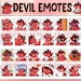 36 Twitch Halloween Red Devil Emotes Pack / Stream Evil Halloween Emote ...