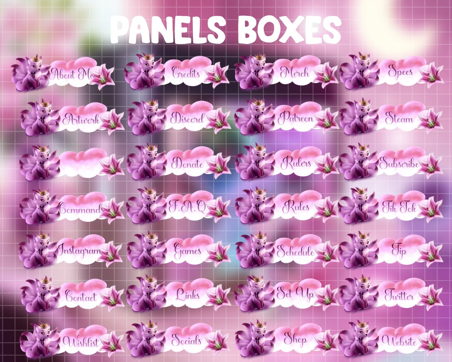 ANIMATED Twitch Overlay Stream Package / Lo-fi Aesthetic Lily Flower ...