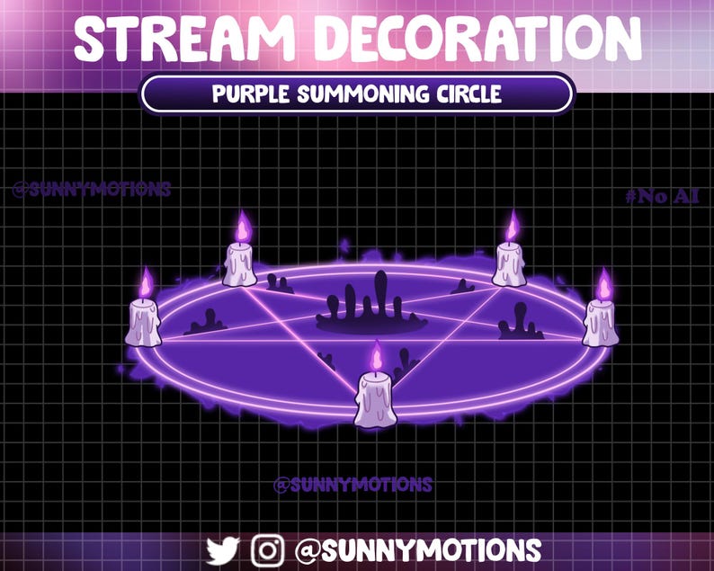 Animated Stream Decoration: Magic Circle Spell Evocation, Transmutation ...
