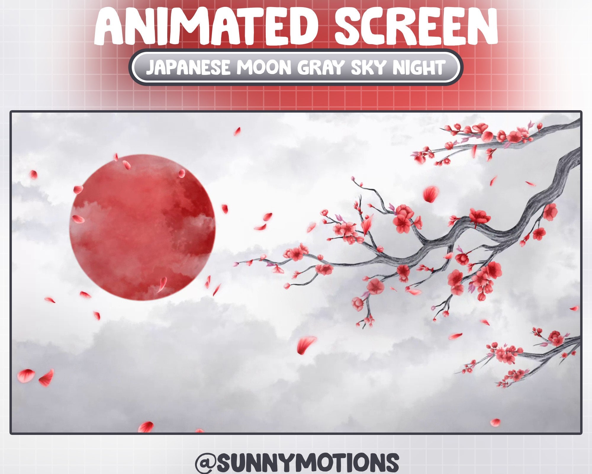 ANIMATED Stream Package: Lo-fi Spring Japan Cherry Blossom Twitch ...