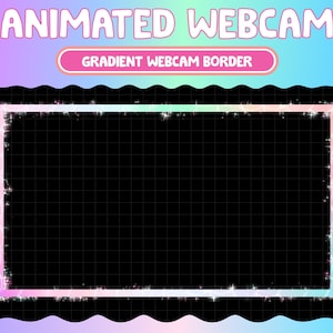 4x ANIMATED Twitch Fantasy Galaxy Webcam Border Frame / Kawaii Rainbow ...