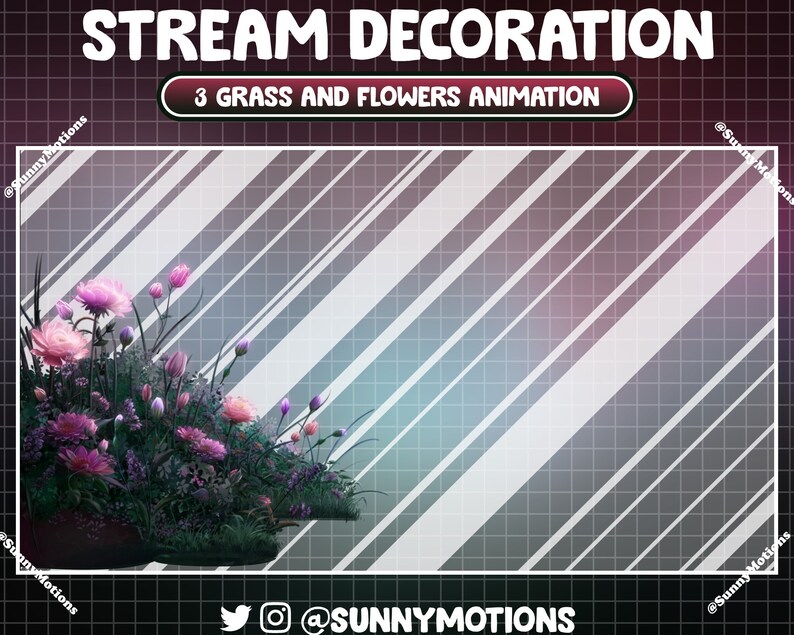 3x Animated Stream Decoration: Magical Glowing Garden Twitch Overlay ...