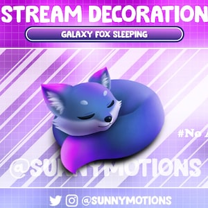2x Animated Stream Decoration Real Galaxy Fox Mythology Blue - Etsy