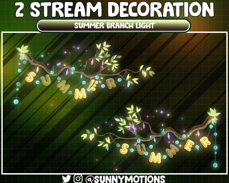 Animated Summer Twinkle Light Stream Decoration, Branch Light, Bulb ...