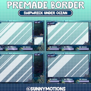 FULL ANIMATED Twitch Stream Package / Under Ocean Art With Shark and ...