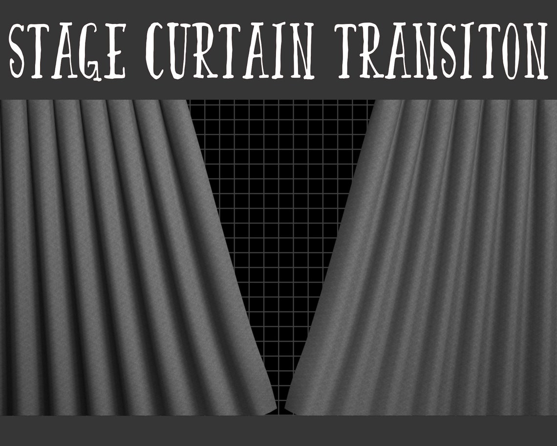 2x Black Stage Curtains Twitch Animated Stinger Transition - Etsy
