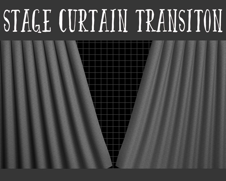 2x Black Stage Curtains Twitch Animated Stinger Transition - Etsy