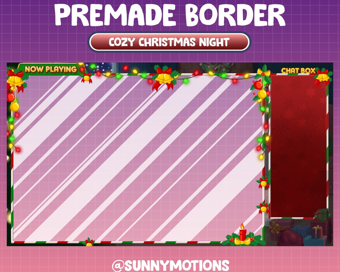 ANIMATED Twitch Stream Overlay Package / Christmas Night / | Etsy Canada