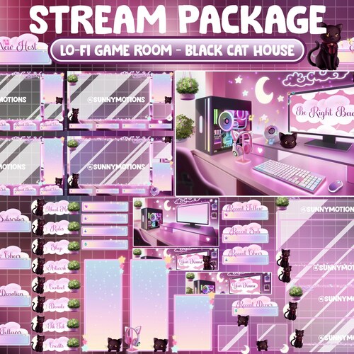 Animated Cozy Gaming Room Twitch Stream Package Aesthetic - Etsy