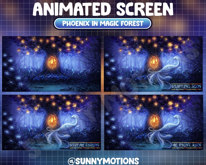 FULL ANIMATED Twitch Stream Package Overlay / Spirit Phoenix - Etsy