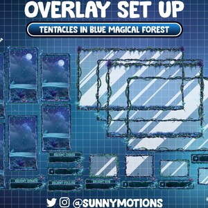 ANIMATED Stream Package: Tentacles Octopus in Blue Galaxy Magical ...