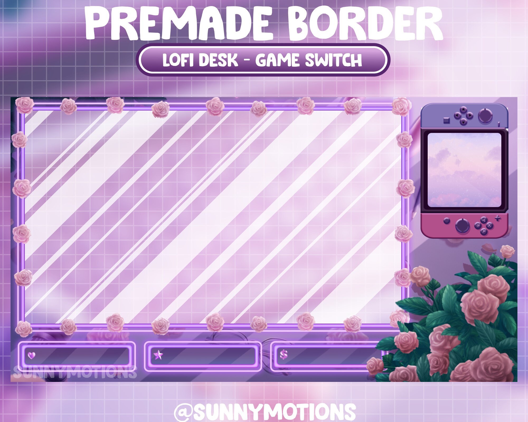 FULL Animated Twitch Overlay Stream Package / Clean Retro Lo-fi Morning ...