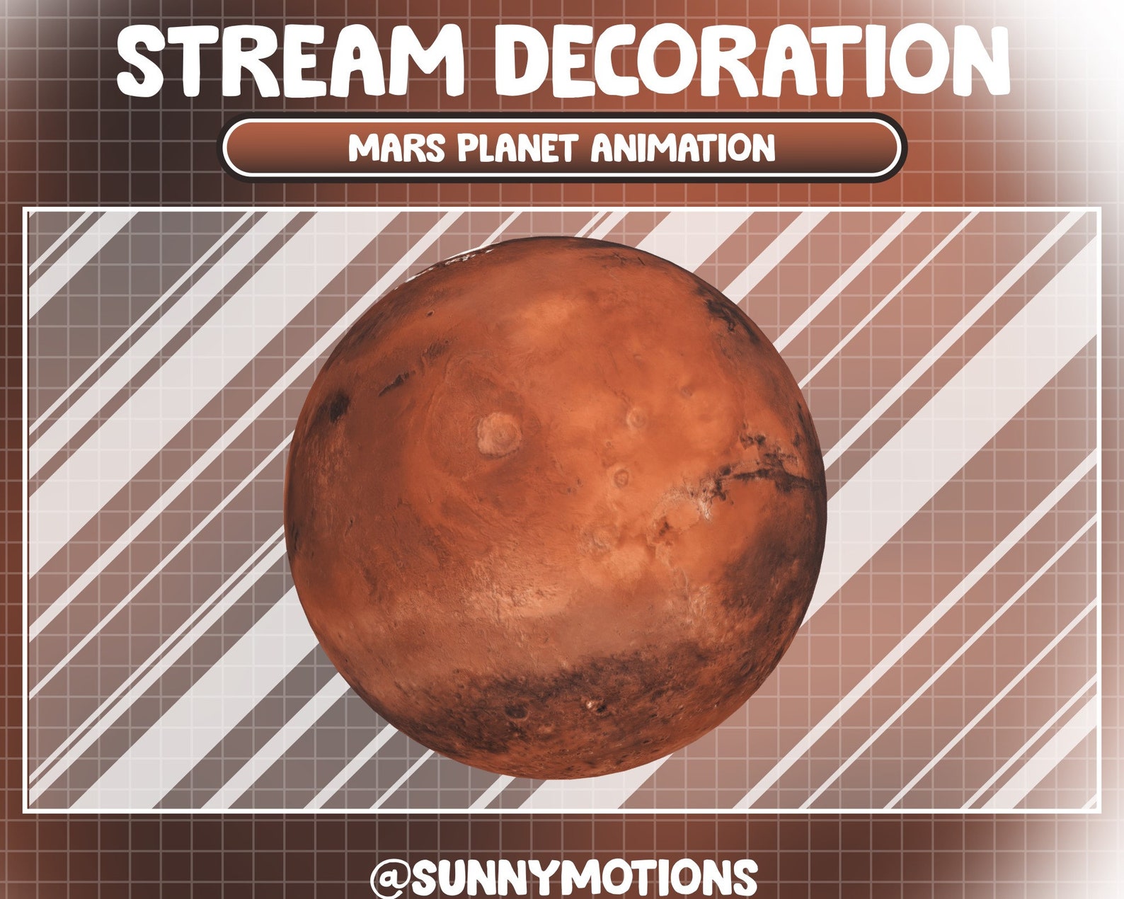Animated Twitch Overlay Stream Decoration: Mars Planet / - Etsy