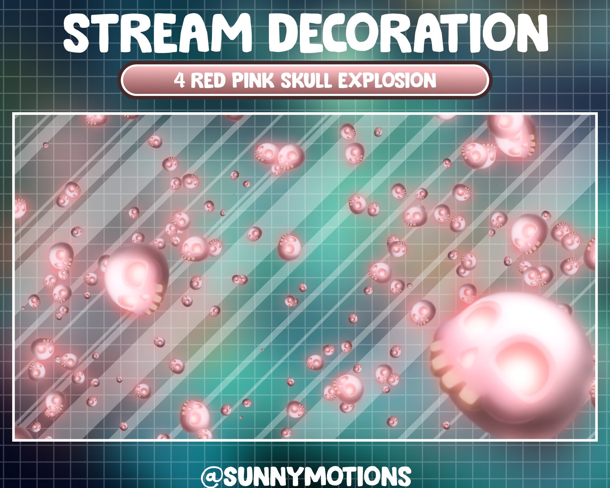 4 Animated Stream Decoration: Skull Explosion Alerts / Lofi - Etsy