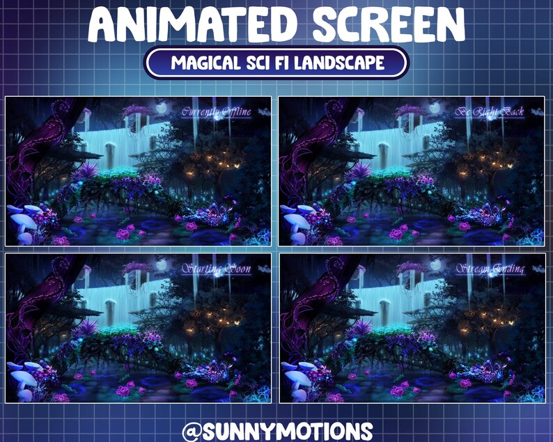 ANIMATED Twitch Stream Package / Glowing Spirit Elven Forest / - Etsy