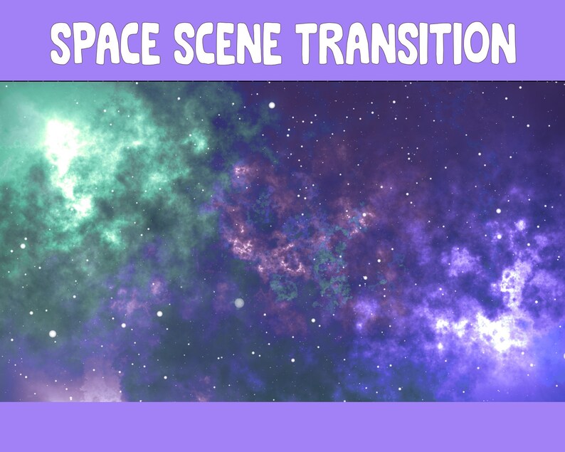 3x Space Stars Stinger Transition / Nebula Animated Twitch Scene ...