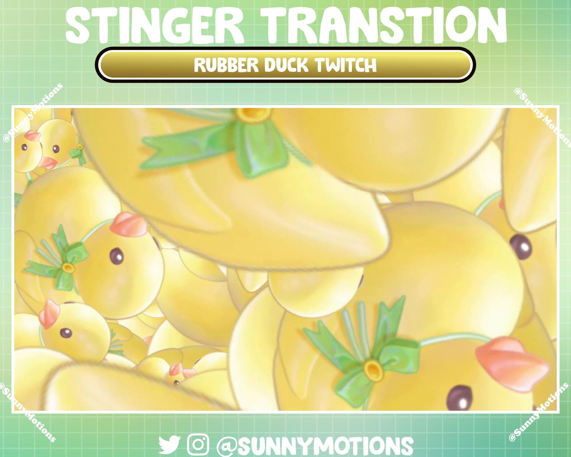 Animated Stream Stinger Transition: Cute Kawaii Yellow Rubber Duck ...