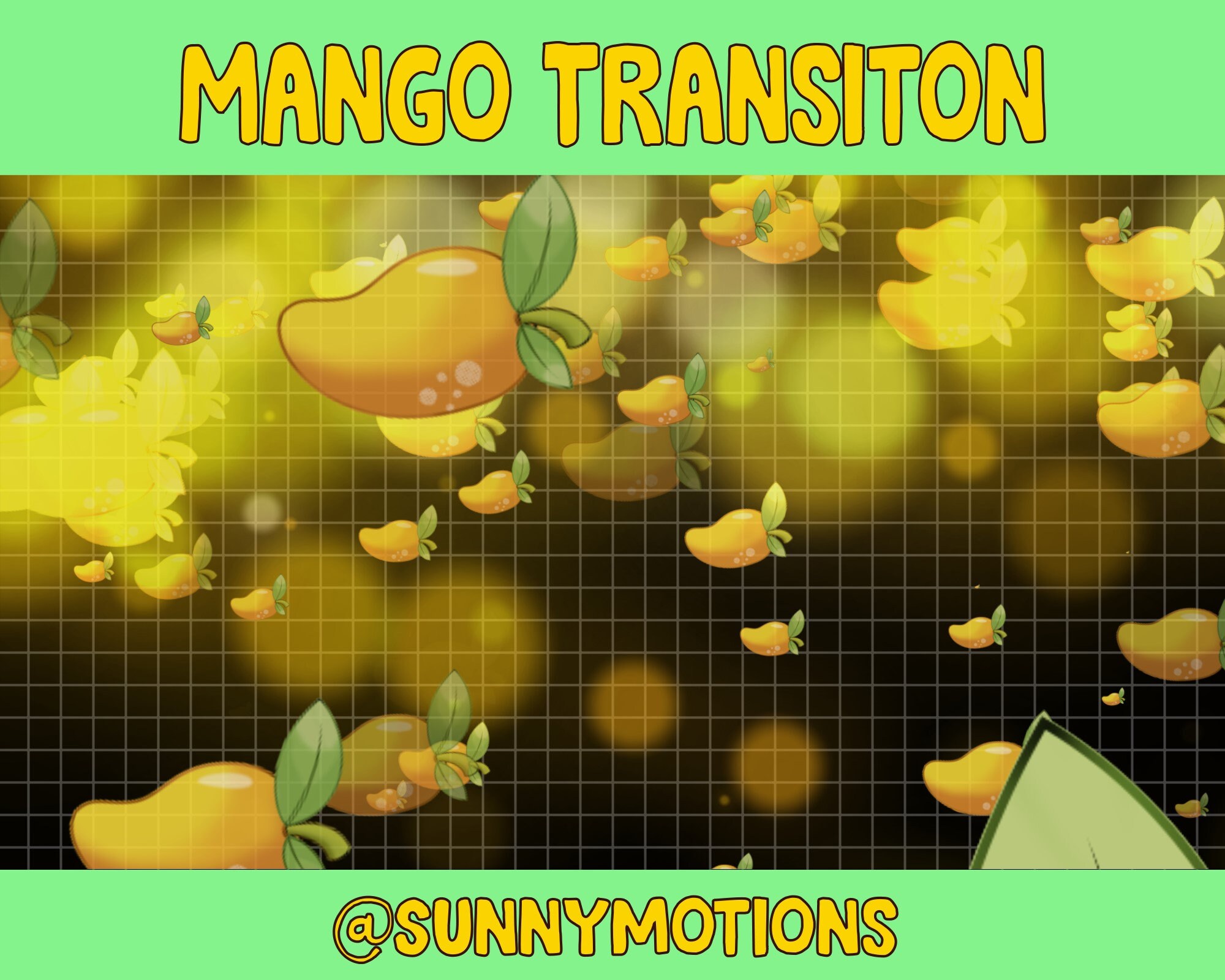 Mango Fruit Animated Twitch Scene Stinger Transition Kawaii - Etsy