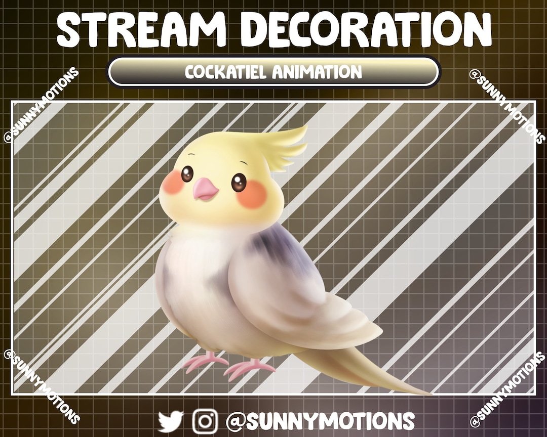 2x Animated Stream Decoration: Cockatiel, Weero, Weiro, Quarrion ...