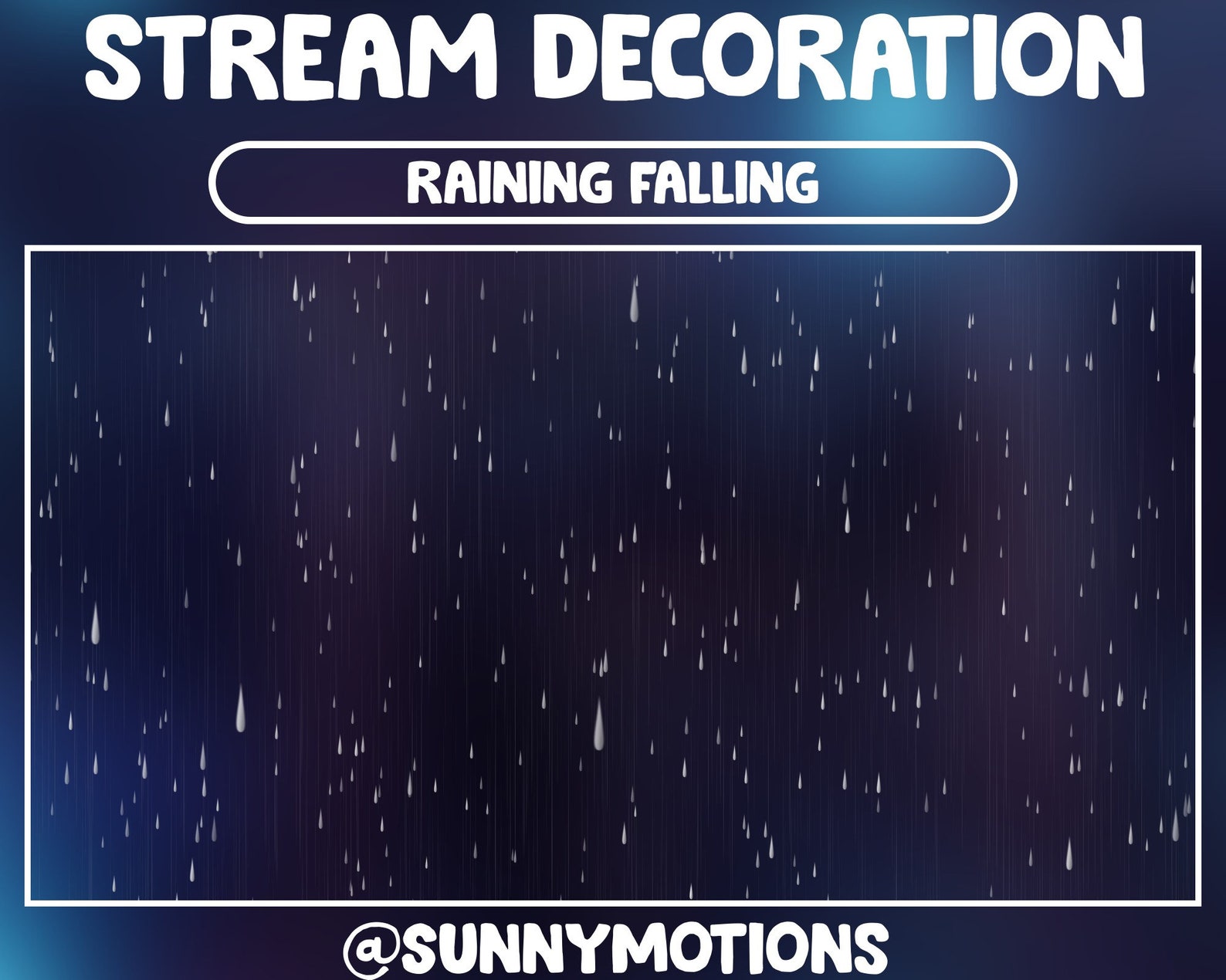 Animated Stream Decoration Rain Falling / Light Heavy Rainy / Raining ...