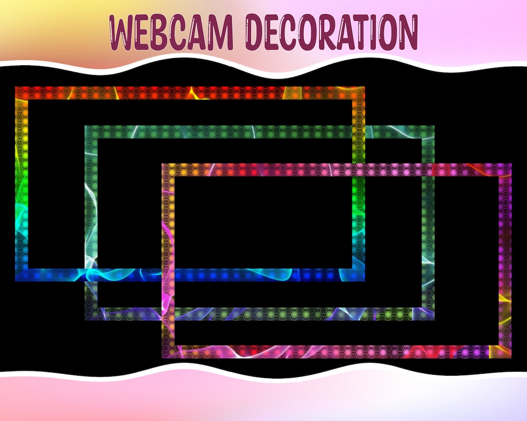 6 Twitch Animated Camera Overlay | ANIMATED Camera Border | Hexagon ...