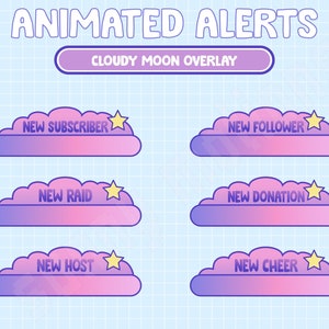 Animated Twitch Vaporwave Pink Purple Magical Cloudy Aesthetic Stream ...