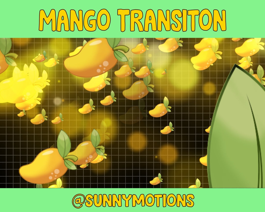 Mango Fruit Animated Twitch Scene Stinger Transition - Kawaii Orange ...