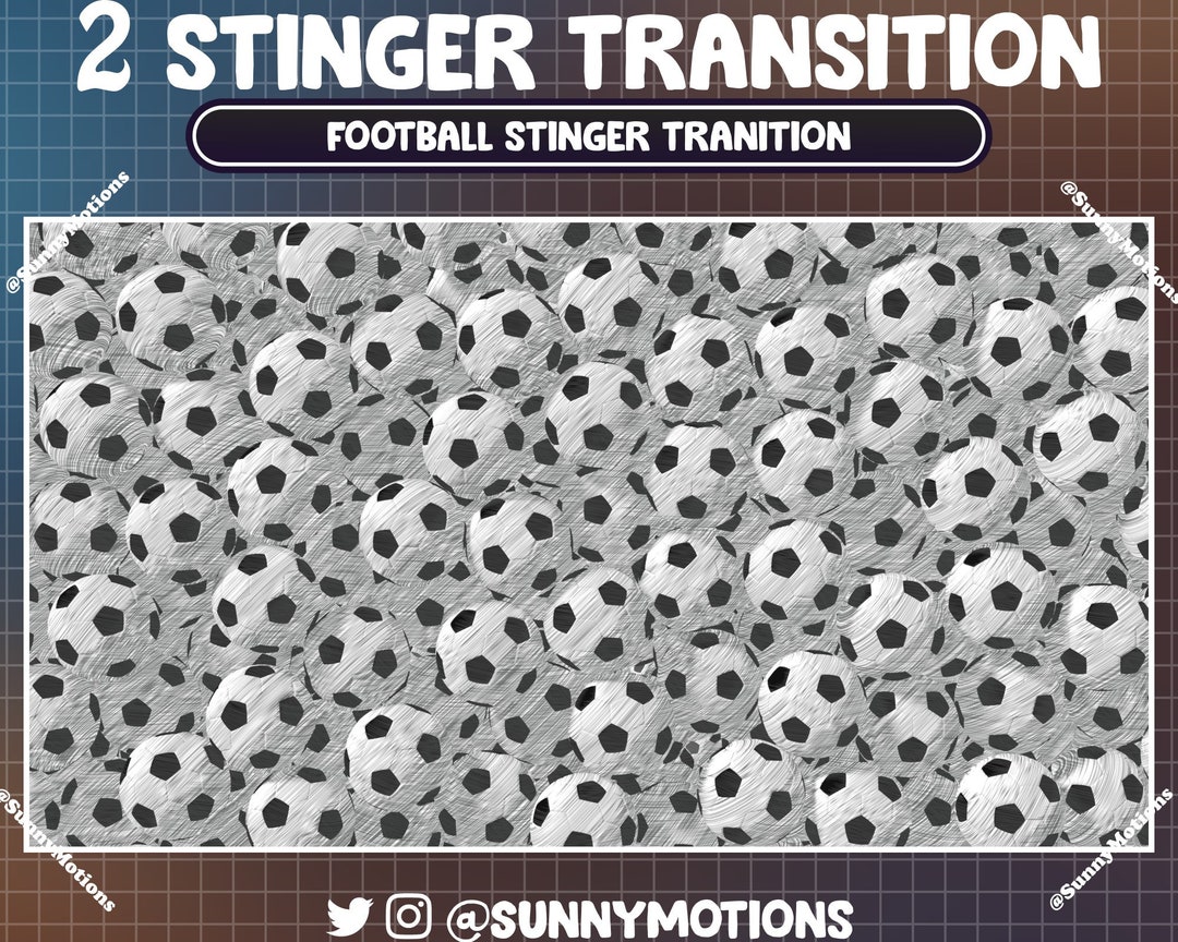 2 Animated Football Stream Stinger Transition, Soccer Ball Sport Twitch ...