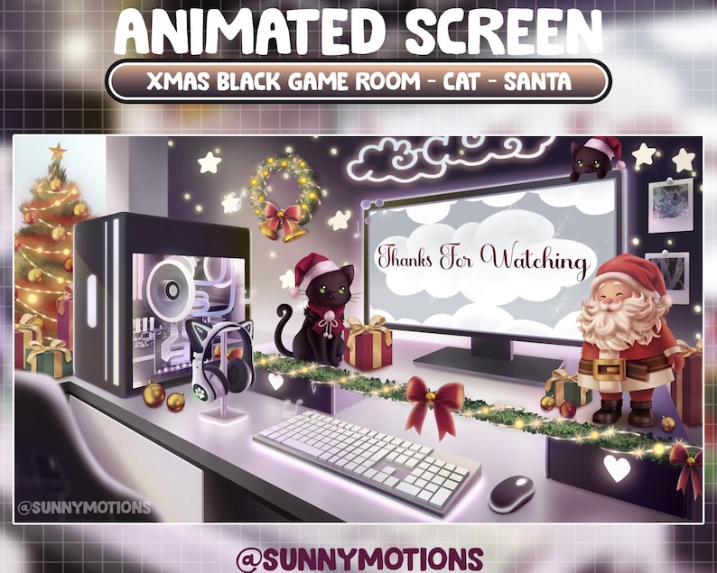 ANIMATED Twitch Overlay Stream Package / Aesthetic Christmas - Etsy